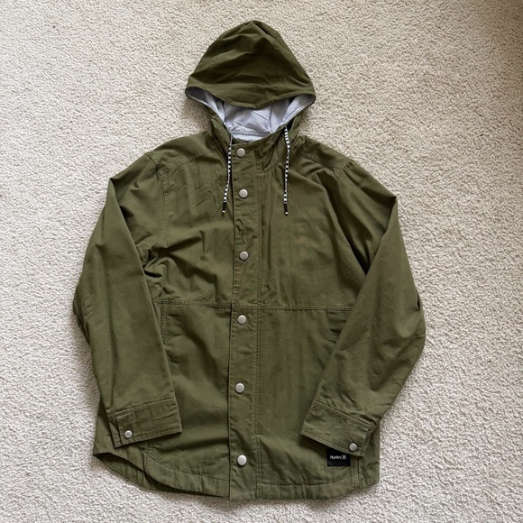 Hurley | Jackets & Coats | Mens Olive Green Hurley Utility Jacket ...